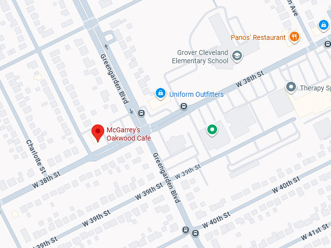 16. mcgarrey's oakwood cafe map