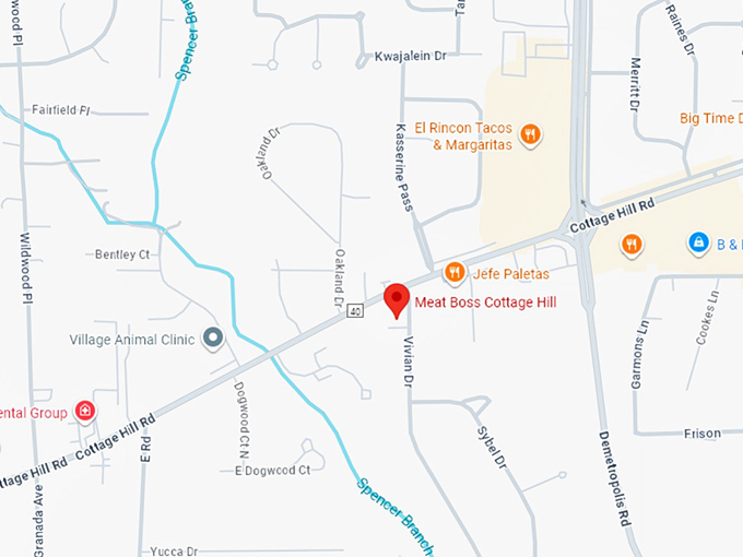 16. meat boss cottage hill map