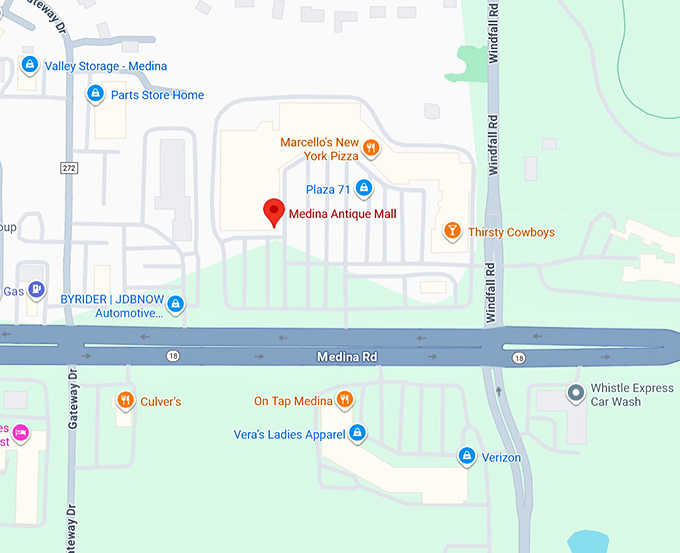 16. medina antique mall map