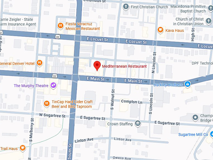 16. mediterranean restaurant map