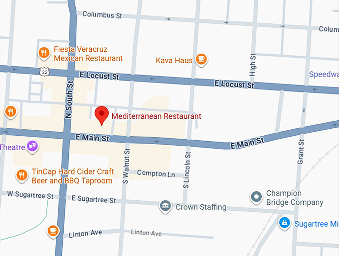 16. mediterranean restaurant map