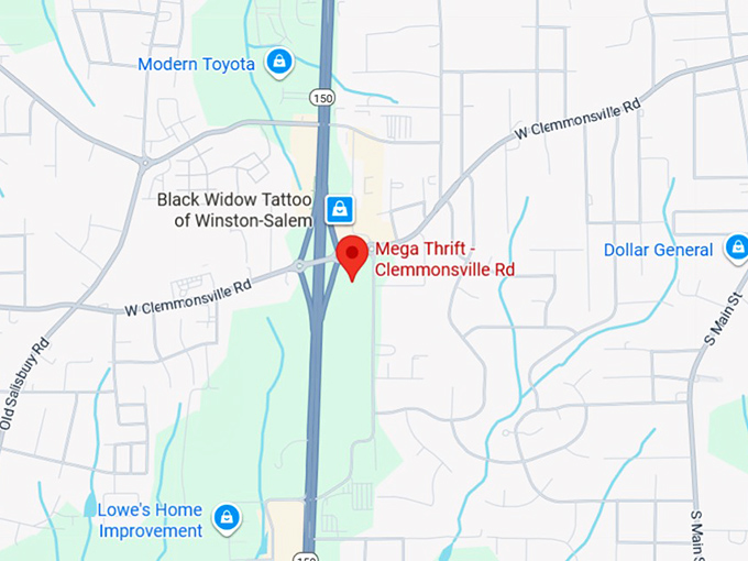 16. mega thrift clemmonsville rd map