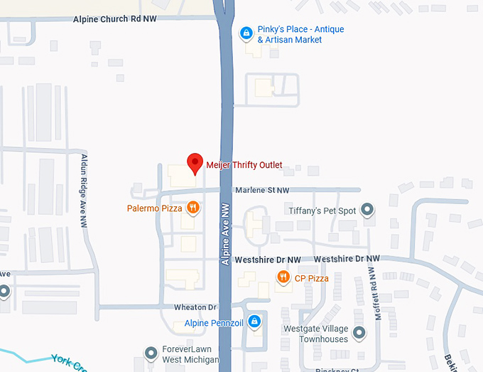 16. meijer thrifty outlet map