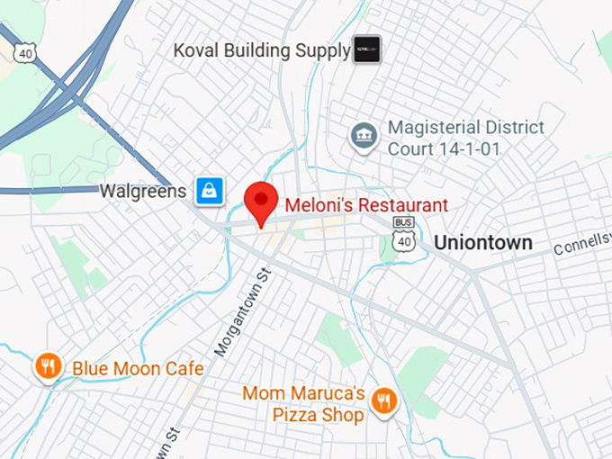 16. meloni's restaurant map