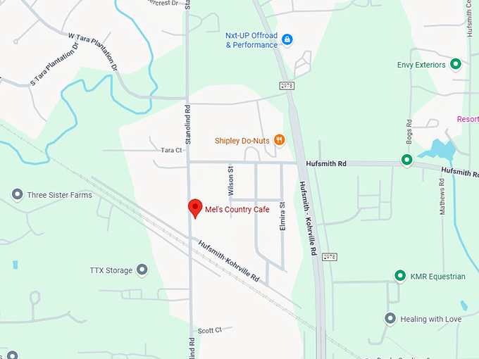 16. mel's country cafe map