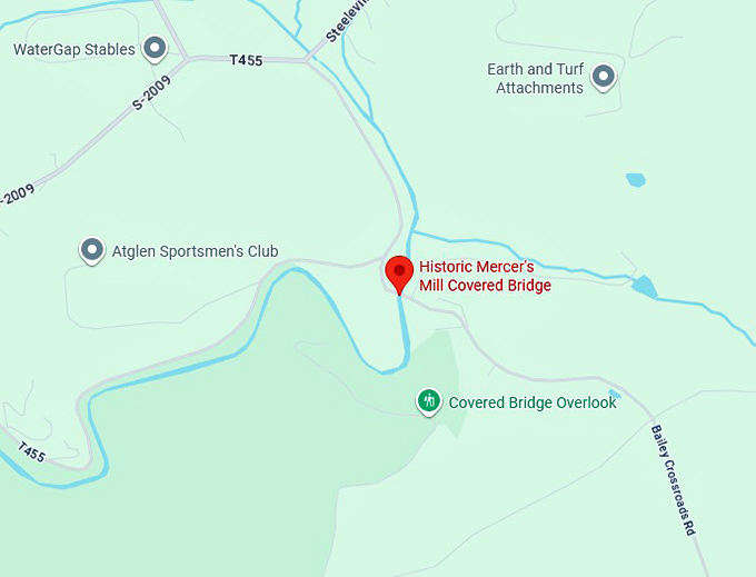 16. mercer's mill covered bridge map