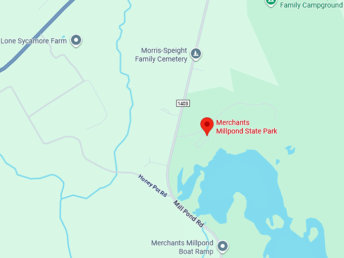 16. merchants millpond state park map