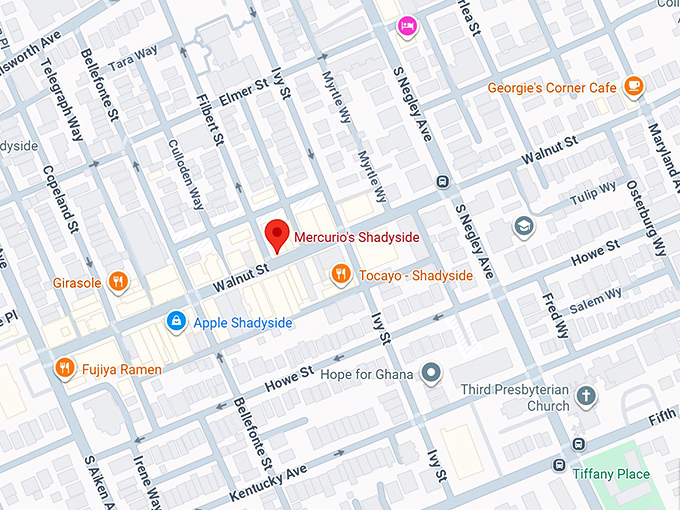 16. mercurio's shadyside map