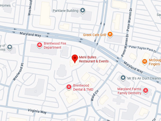 16. mere bulles restaurant & events map