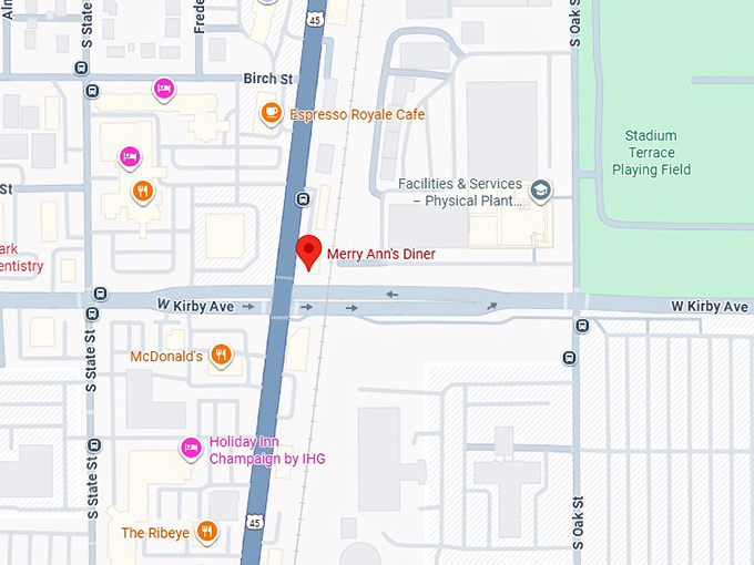 16. merry ann's diner map