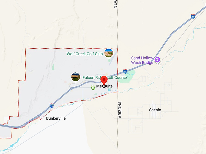 16. mesquite, nv map