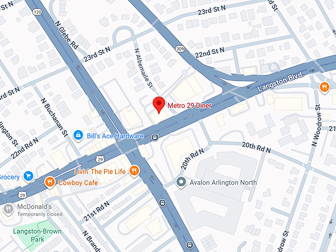 16. metro 29 diner map