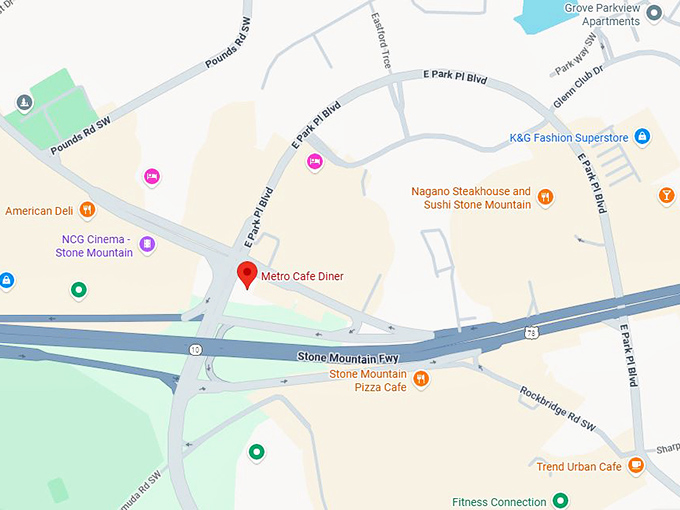 16. metro cafe diner map