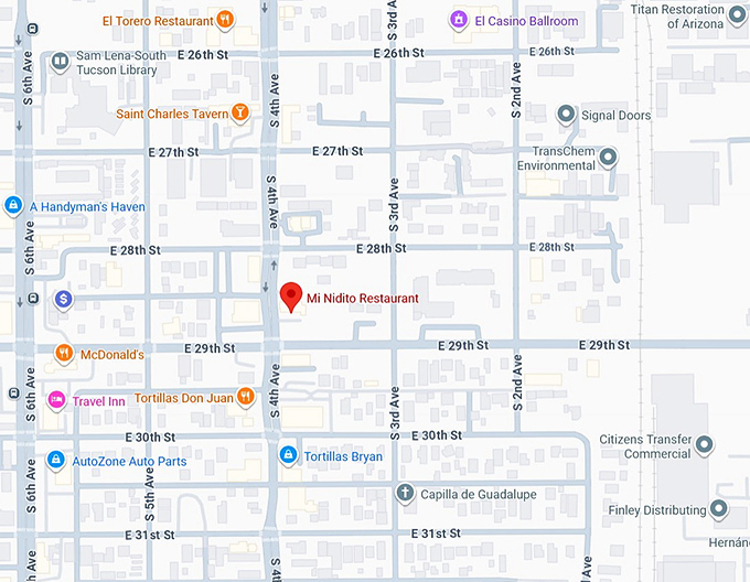 16. mi nidito restaurant map