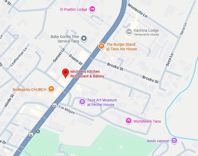 16. michael's kitchen restaurant & bakery map