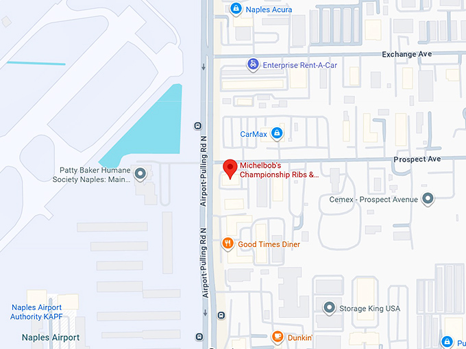 16. michelbob's championship ribs & steaks map