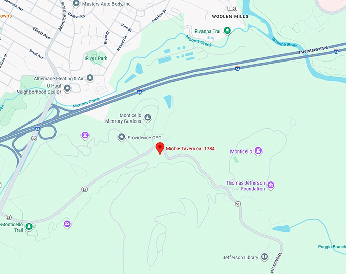 16. michie tavern ca. 1784 map