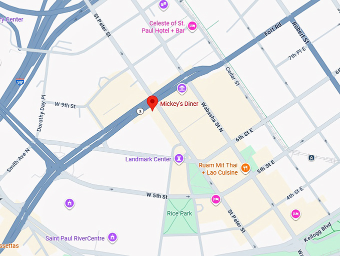 16. mickey&rsquo;s diner map