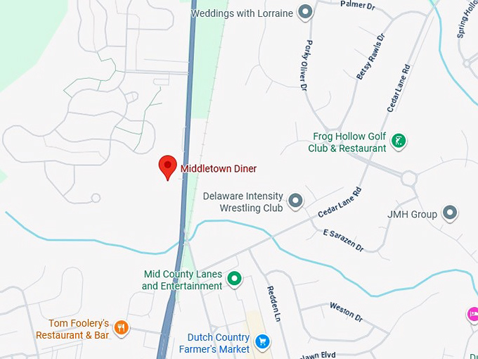16. middletown diner map