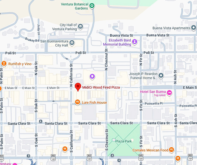 16. midici wood fired pizza map