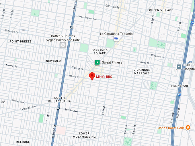 16. mike's bbq map