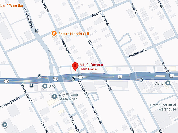 16. mike&rsquo;s famous ham place map