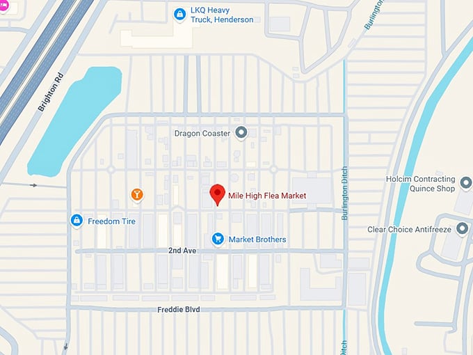 16. mile high flea market map