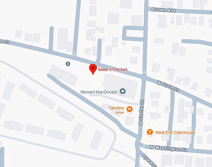 16. miller's chicken map