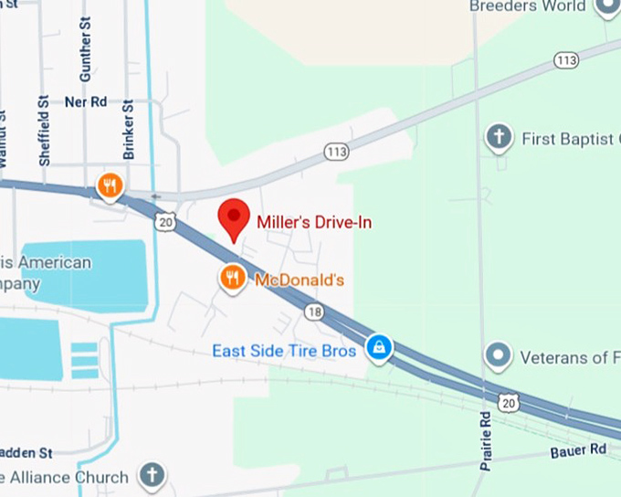 16. miller&rsquo;s drive in map
