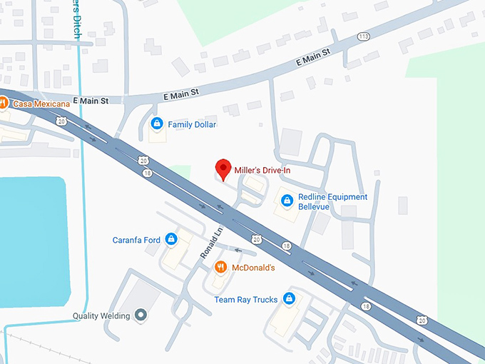 16. miller&rsquo;s drive in map