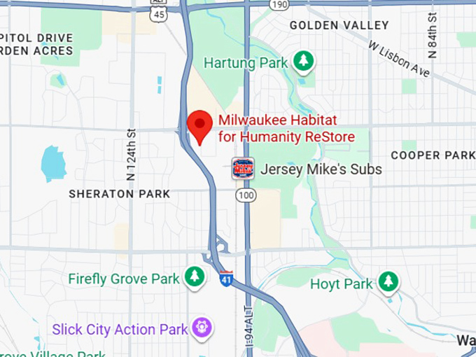 milwaukee habitat for humanity restore map