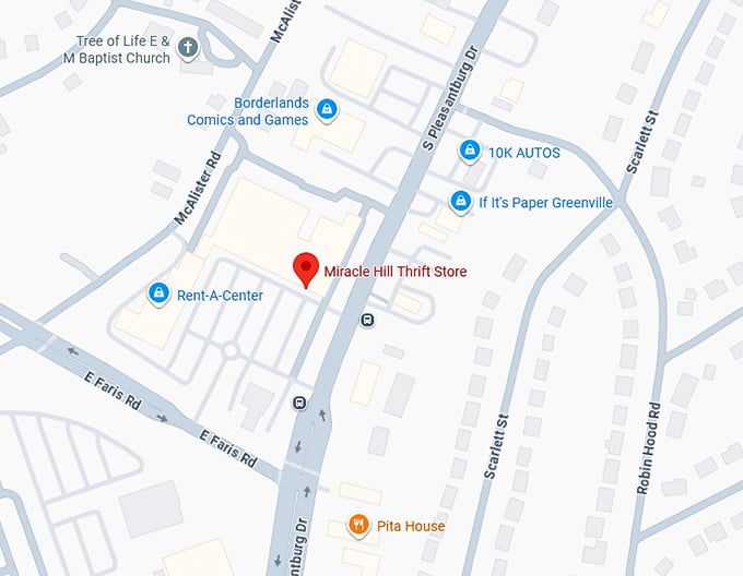 16. miracle hill thrift store map