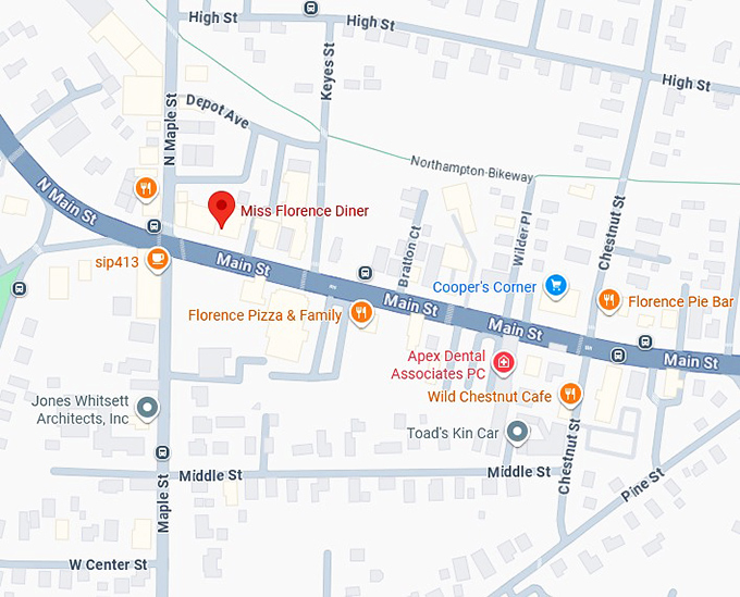 16. miss florence diner map
