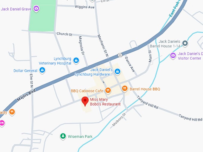 16. miss mary bobo's restaurant map