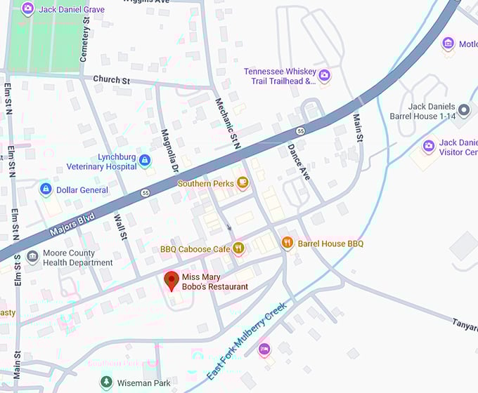16. miss mary bobo's restaurant map