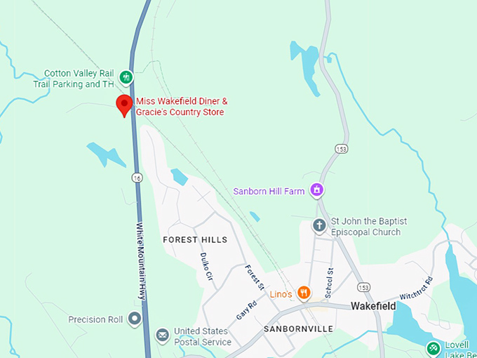 16. miss wakefield diner & gracie's country store map