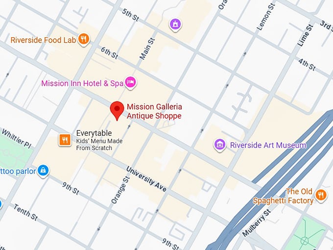 16. mission galleria antique shoppe map