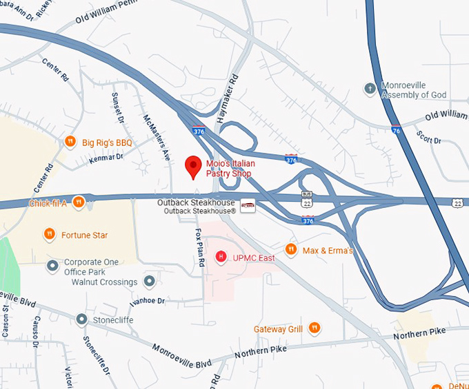 16. moio's italian pastry shop map