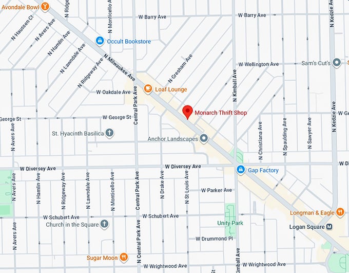 16. monarch thrift shop map