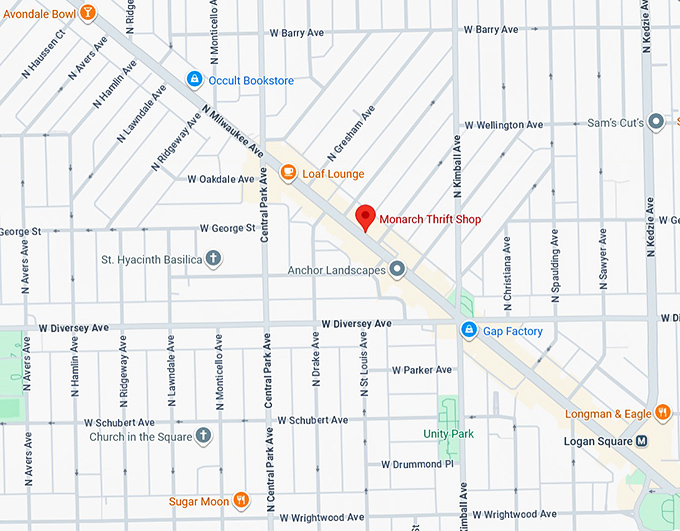 16. monarch thrift shop map