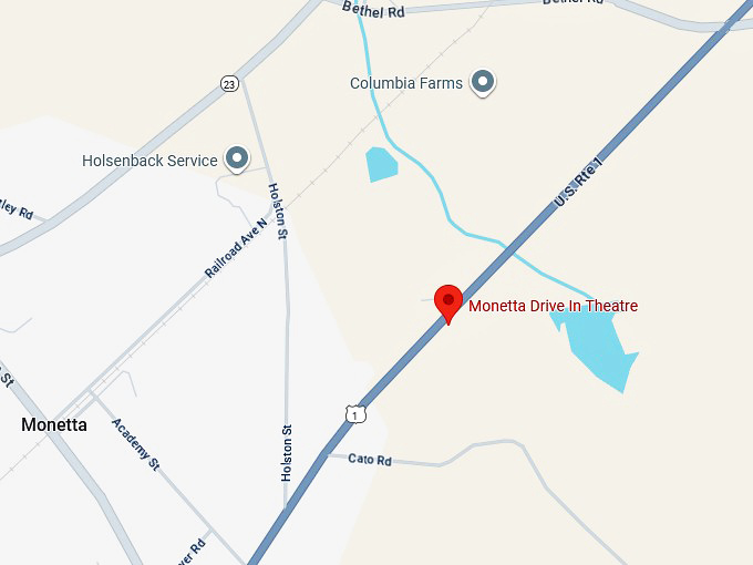 16. monetta drive in theatre map