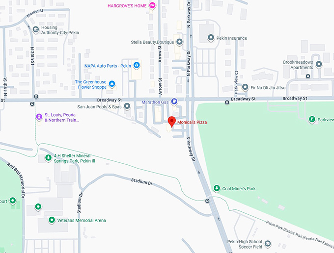 16. monical&rsquo;s pizza map