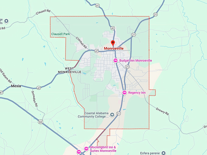 16. monroeville, al map