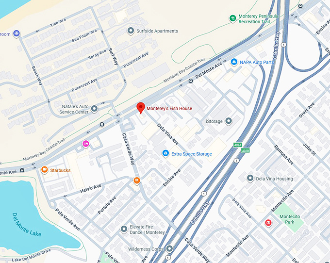 16. monterey's fish house map