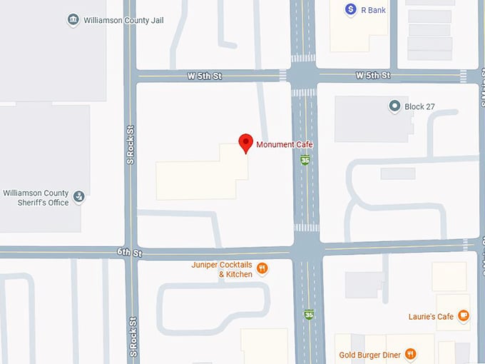 16. monument cafe map