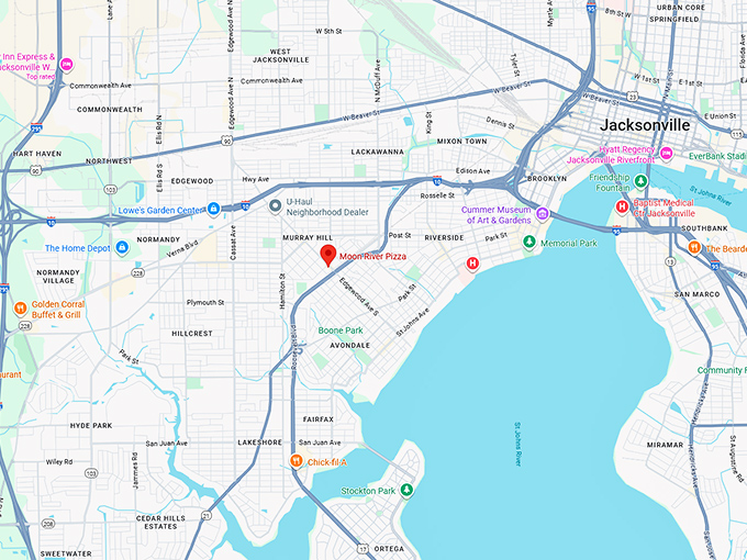 16. moon river pizza map