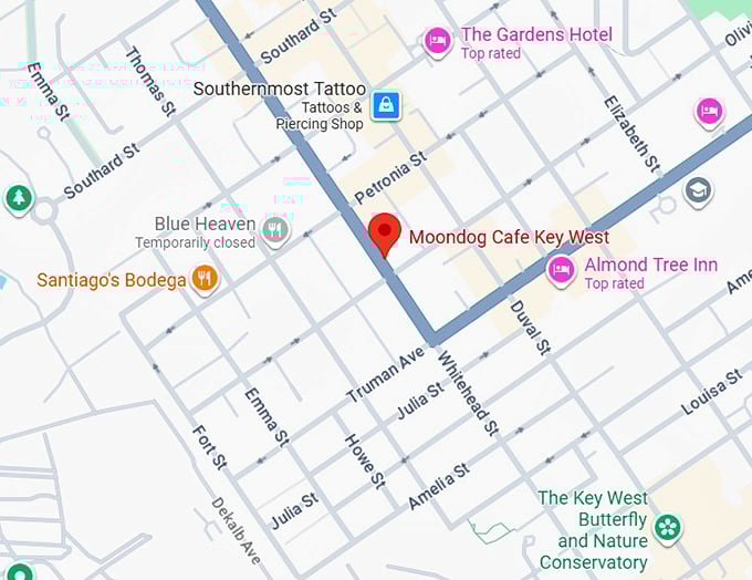 16. moondog cafe key west map
