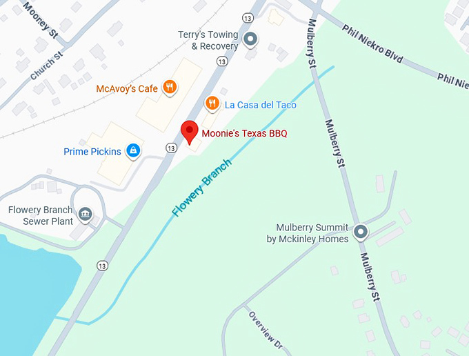 moonie's texas bbq map