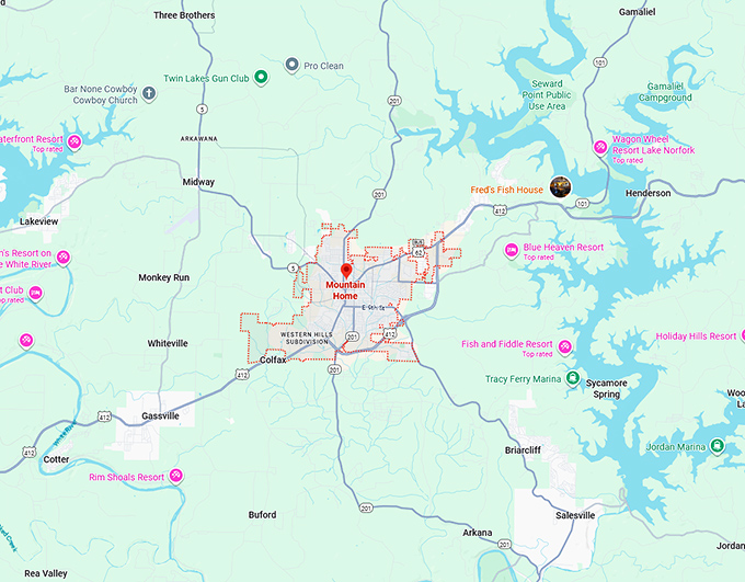 16. mountain home map