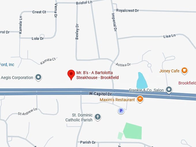 16. mr. b's a bartolotta steakhouse brookfield map